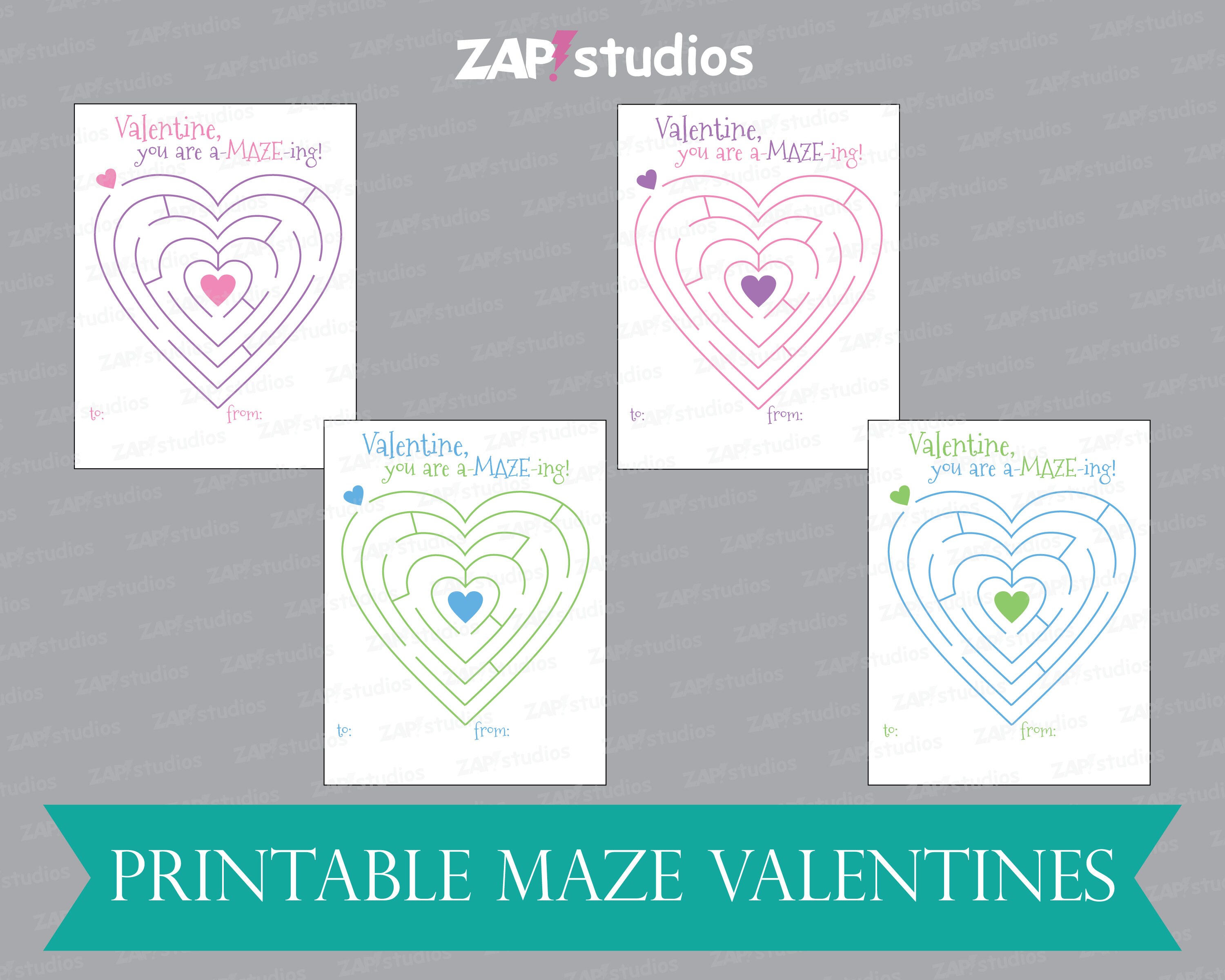 Editable Maze Valentines You're A-maze-ing Classroom - Etsy