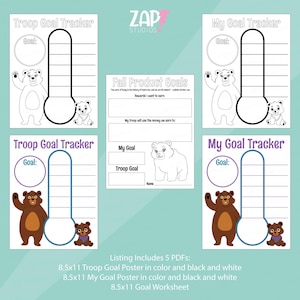 Girl Scout Fall Sales Goal Tracker: Printable Worksheet & Poster ...