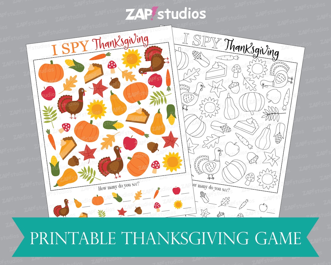 Printable Thanksgiving Seek and Find Game, Thanksgiving I Spy Activity ...