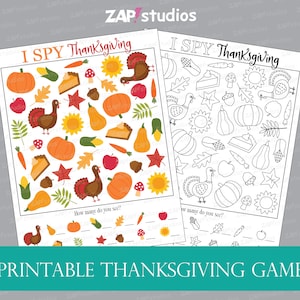 Printable Thanksgiving Seek and Find Game, Thanksgiving I Spy Activity ...