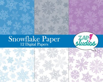 Digital Scrapbook Paper Winter Printable Frozen Winter Wedding Snow ...