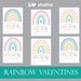 Boho Rainbow Valentine Editable Rainbow Valentine Printable - Etsy