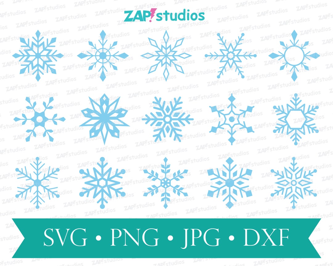 Snowflake Clip Art, Winter Svg, Snowflake Png, Snow Jpg, Snowflake Cut ...