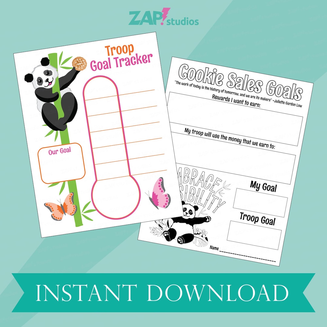 Printable Girl Scout Cookie Goal Poster, Girl Scout Cookies Goal ...