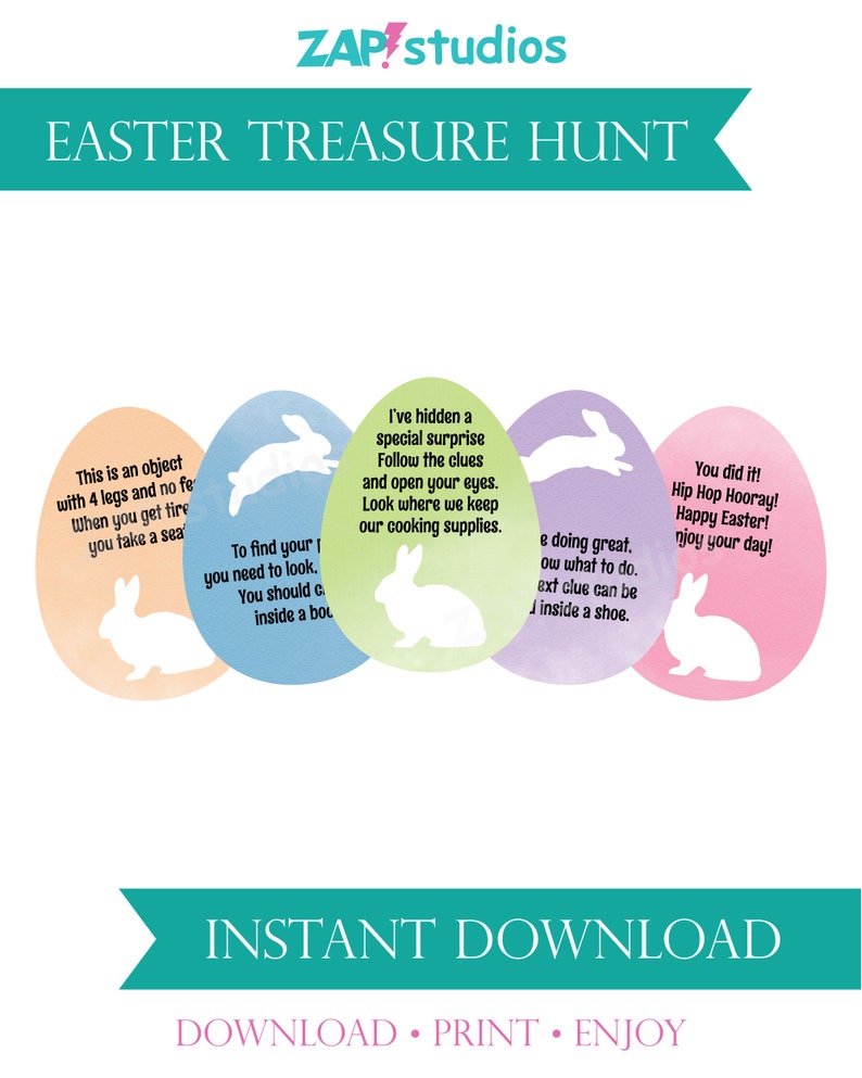 Easter Scavenger Hunt, Easter Treasure Hunt, Easter Egg Games, Easter ...