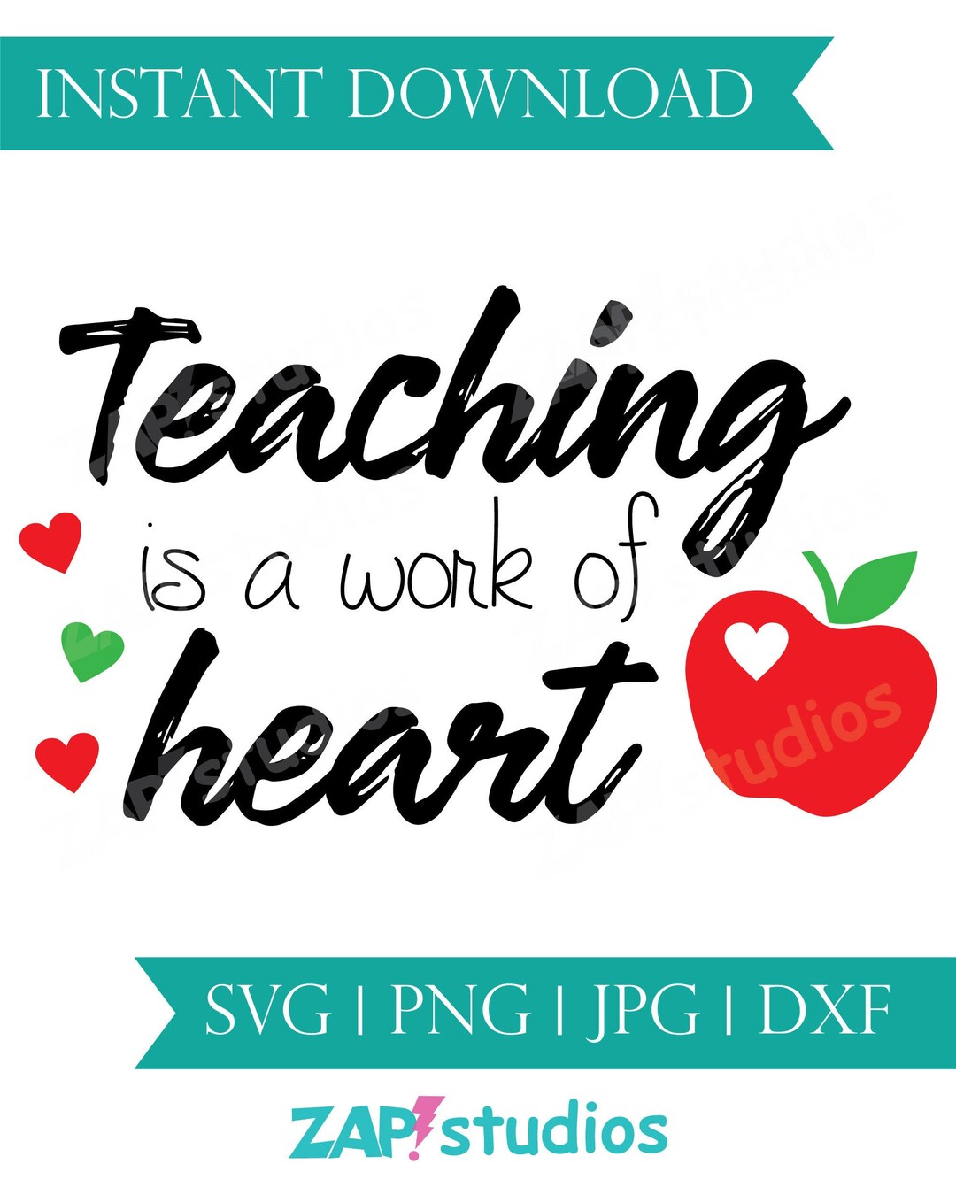 Teaching is a Work of Heart Svg, Teacher Gifts, Teacher Appreciation ...
