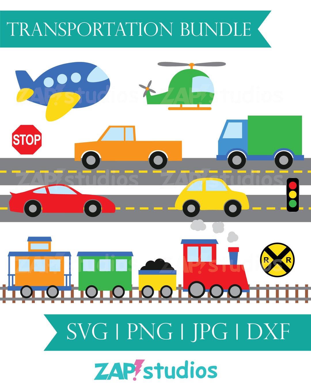 Transportation SVG Bundle, Transportation Clip Art, Transportation ...