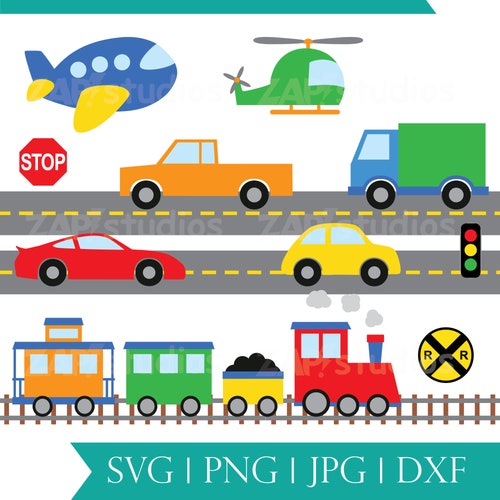 Transportation SVG Bundle Transportation Clip Art - Etsy