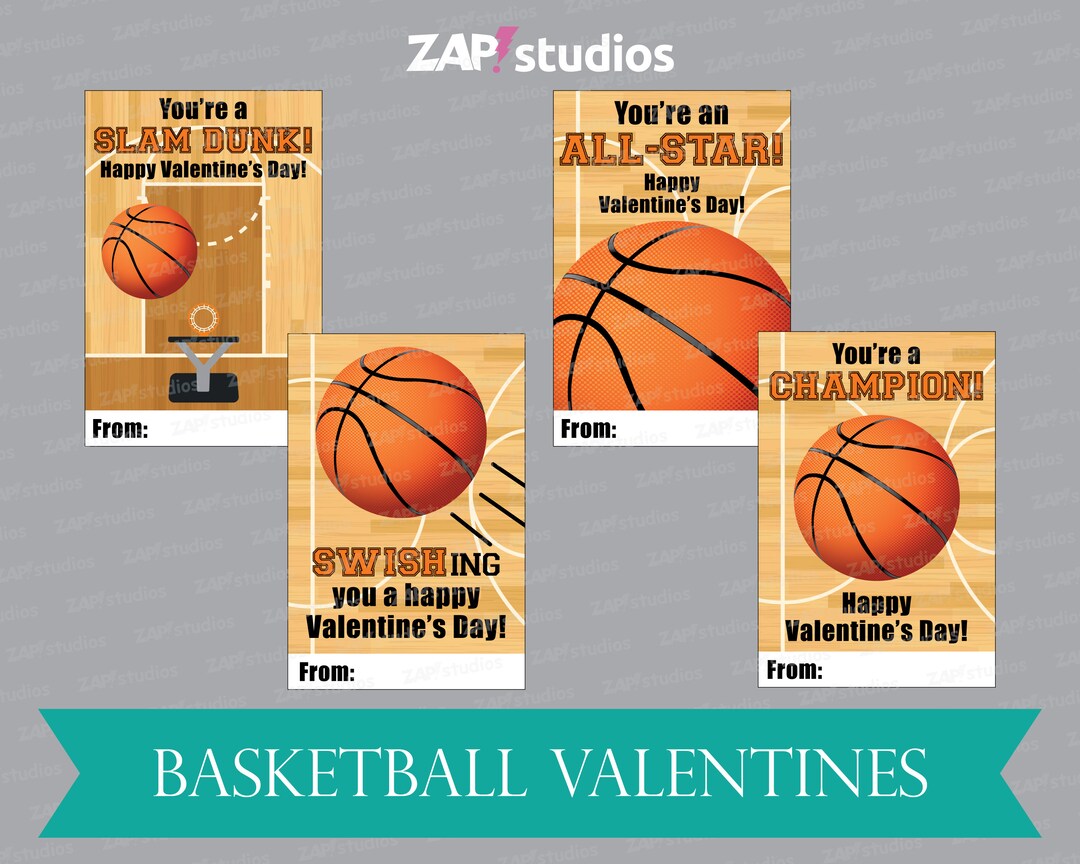 Editable Basketball Valentine Printable Basketball Valentine - Etsy