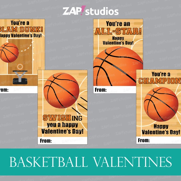 Basketball Valentine - Etsy