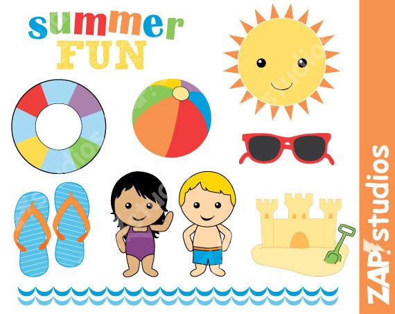 Clip Art Summer Swimming