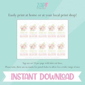 Floral Teacher Appreciation Gift Tag: Thank You for Helping Me Bloom ...