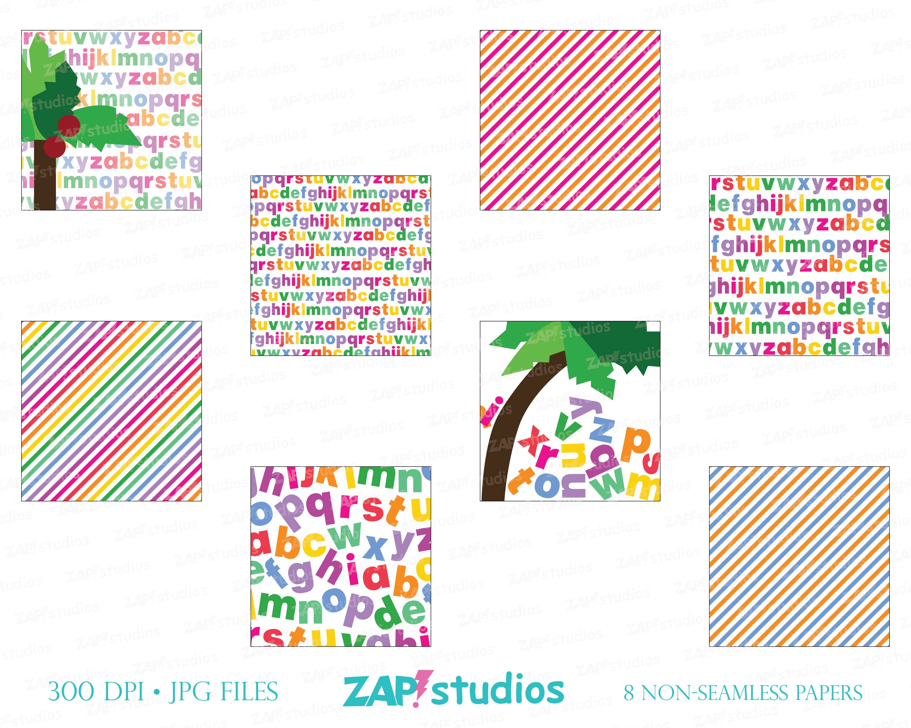 Chicka Chicka Boom Boom Seamless Patterns Digital Scrapbook - Etsy