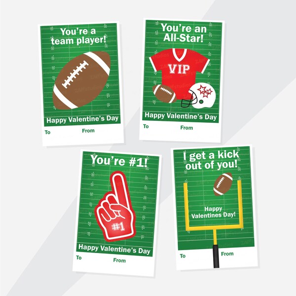 Football Valentine - Etsy