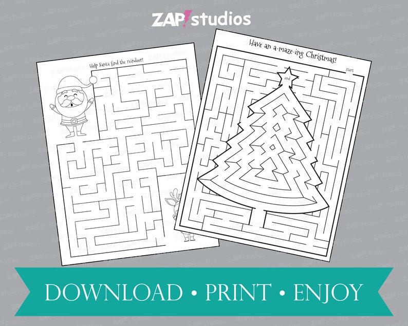 Printable Christmas Activities Kids Christmas Coloring Word - Etsy