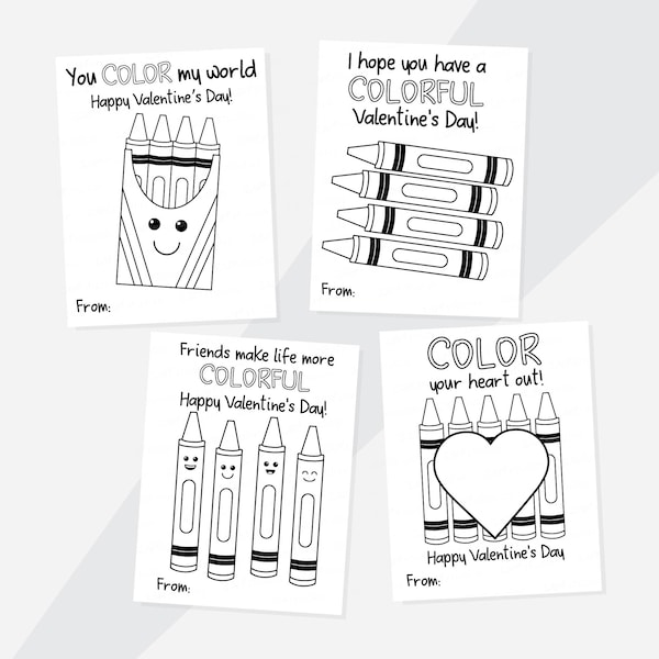 Crayon Valentine - Etsy