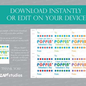 Editable Pop It Valentine, Printable Classroom Valentine, Fidget School ...