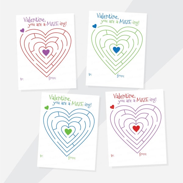 Maze Valentine - Etsy