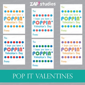Editable Pop It Valentine Printable Classroom Valentine - Etsy
