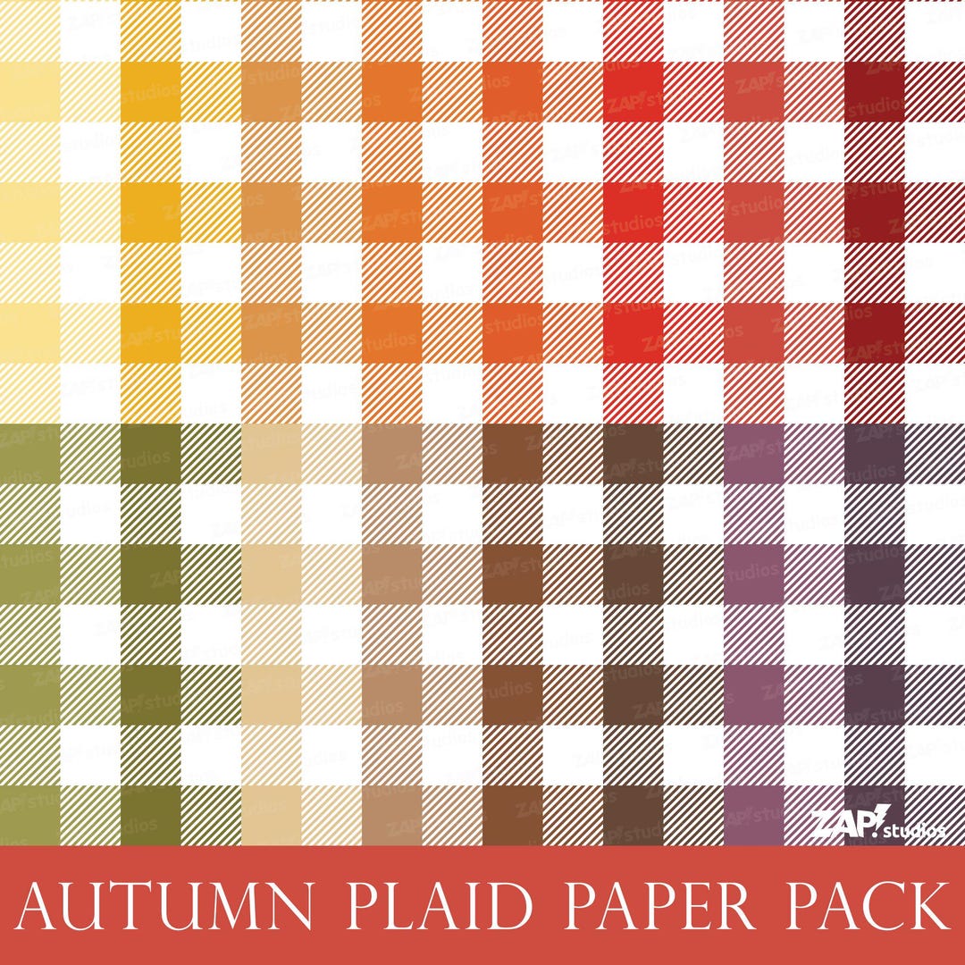 Autumn Plaid Paper Pack: Seamless Fall Patterns (digital Download) - Etsy