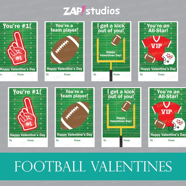 Football Valentine - Etsy