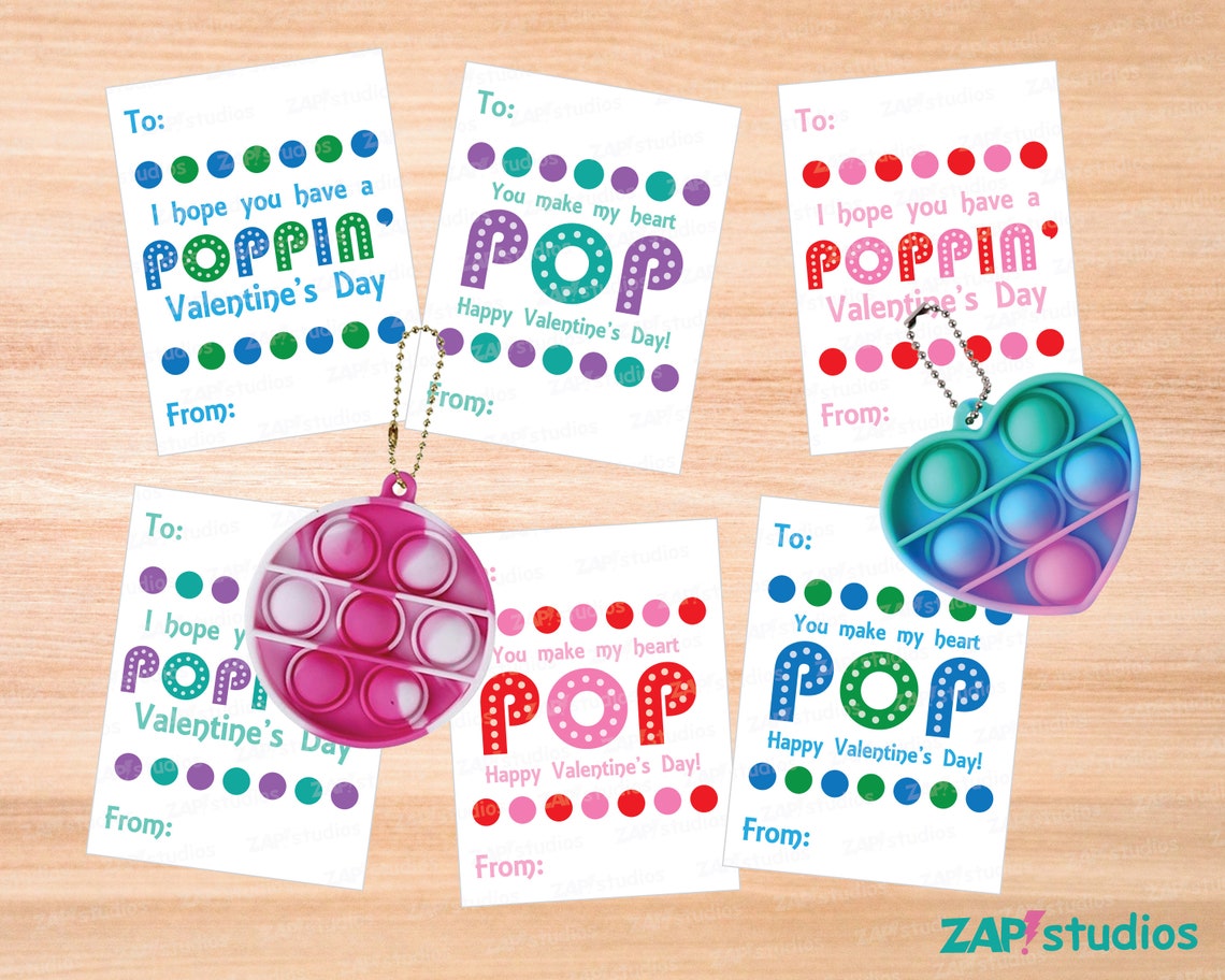Editable Pop It Valentine Printable Classroom Valentine - Etsy