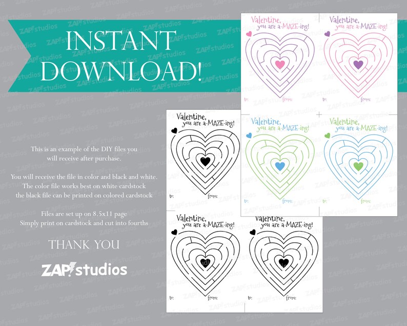 Editable Maze Valentines You're A-maze-ing Classroom - Etsy
