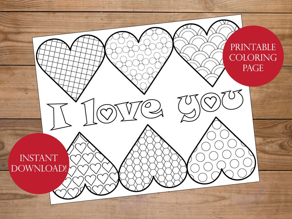 Valentine Coloring Pages Zentangle Coloring Page Heart | Etsy