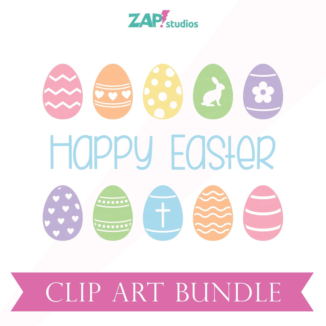 Easter Eggs Clip Art, Easter Egg SVG, Easter Clip Art Eggs, Cute Easter ...