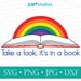 Reading Rainbow SVG: Open Book Clip Art (digital Download) - Etsy