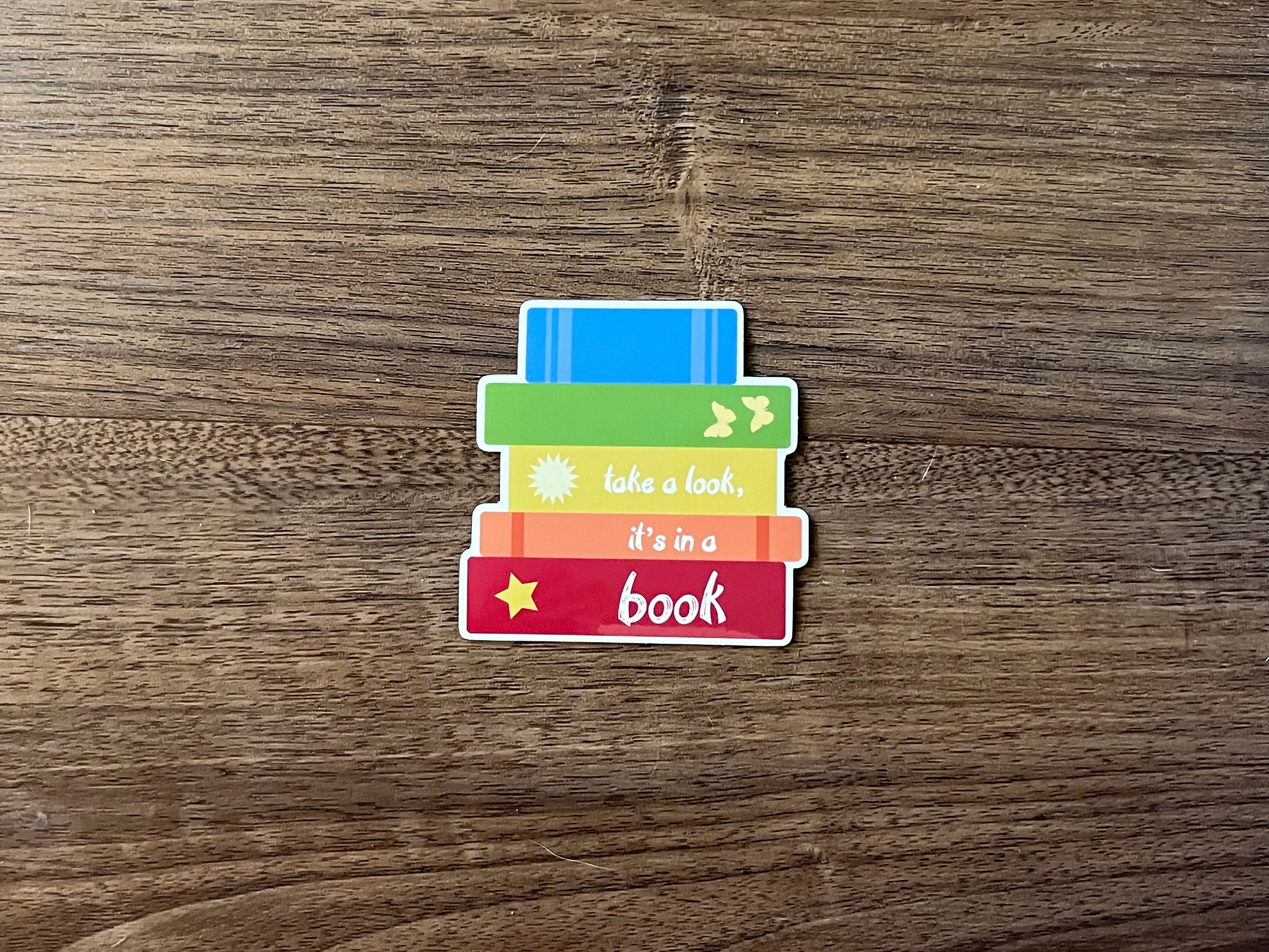 Reading Rainbow Sticker Rainbow Books Sticker Take a Look - Etsy