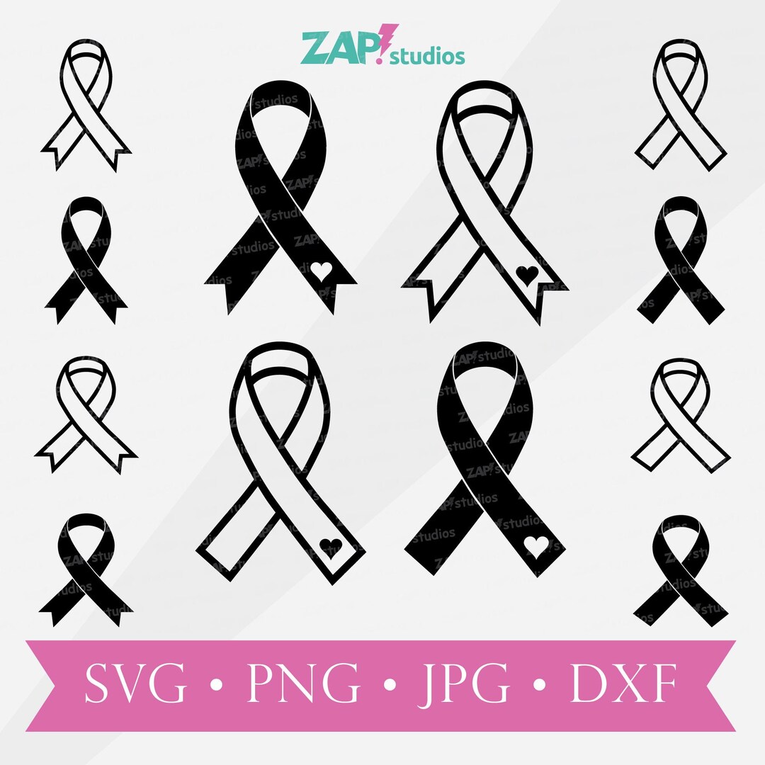 Awareness Ribbons Svg, Cancer Ribbon Clip Art, Ribbon Svg, Survivor ...