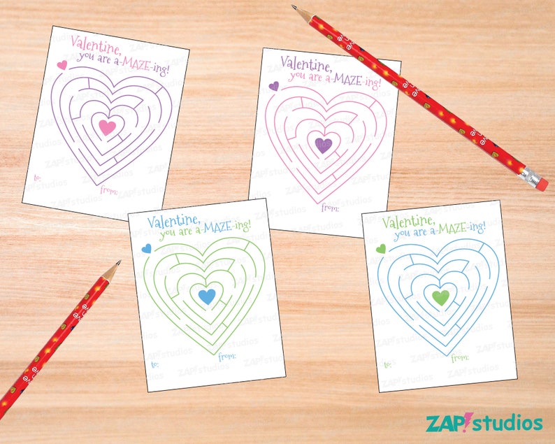 Editable Maze Valentines You're A-maze-ing Classroom - Etsy