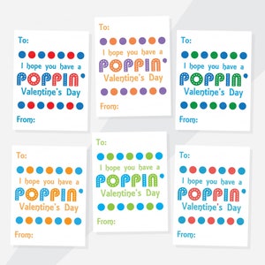 Editable Pop It Valentine, Printable Classroom Valentine, Fidget School ...