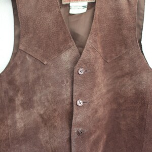 Vintage Brown Suede Western Cut Vest 0152 - Etsy