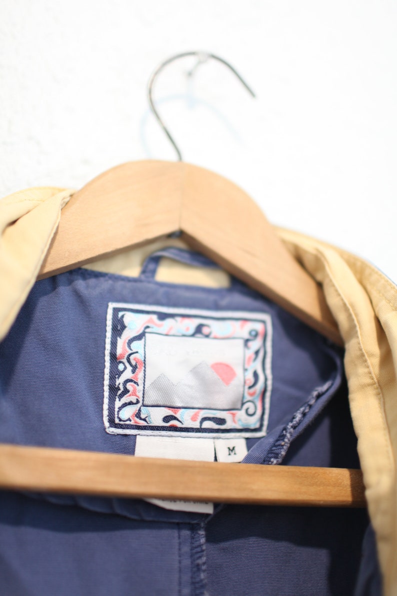 Vintage Blue & Tan Canvas Toggle Button Drawstring Utility - Etsy