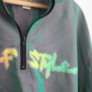 Vintage 80s Surf Style Green Pink Anorak Pullover #0451 - Etsy