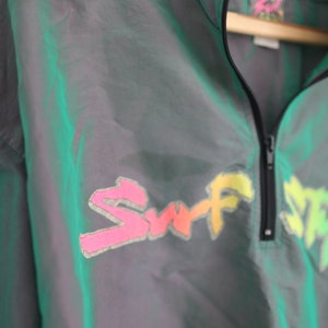 Vintage 80s Surf Style Green Pink Anorak Pullover #0451 - Etsy