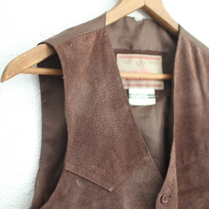 Vintage Brown Suede Western Cut Vest 0152 - Etsy