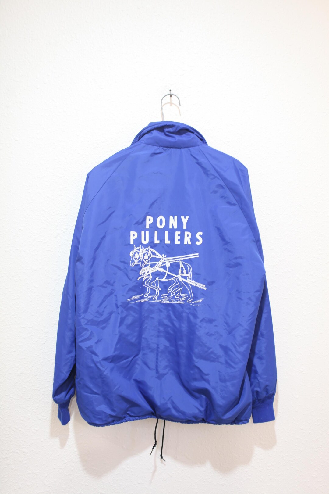 Vintage 70s Pony Pullers Blue Drawstring Grandpa Jacket 0692 - Etsy