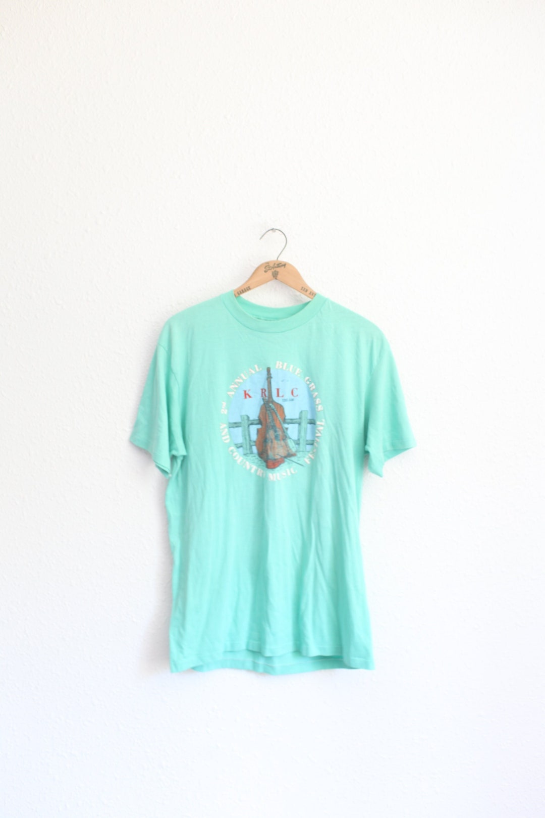 Vintage 90s Blue Grass Music Festival Green T Shirt 0229 - Etsy