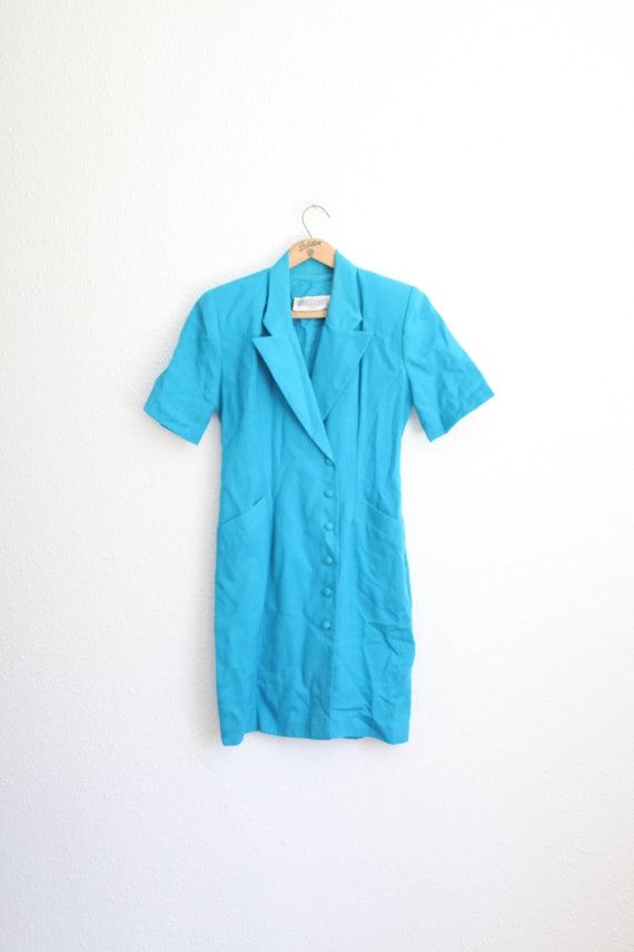 Womens turquoise blazer 80s - Gem