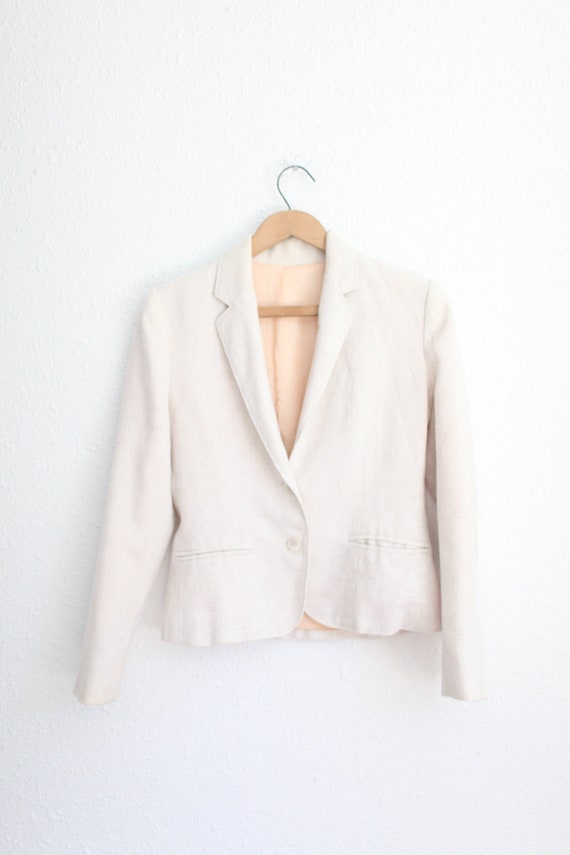 vintage 1980s cream linen - Gem