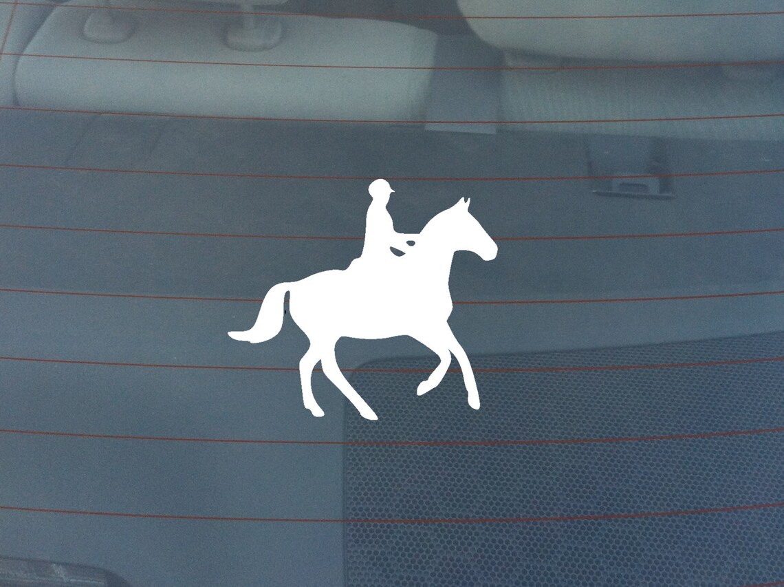 Horseback Riding Window Sticker Decal | Etsy