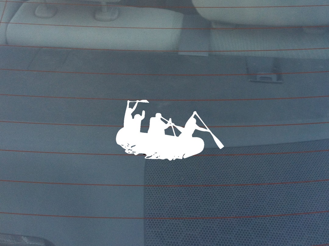 White Water Rafting Window Sticker Decal - Etsy