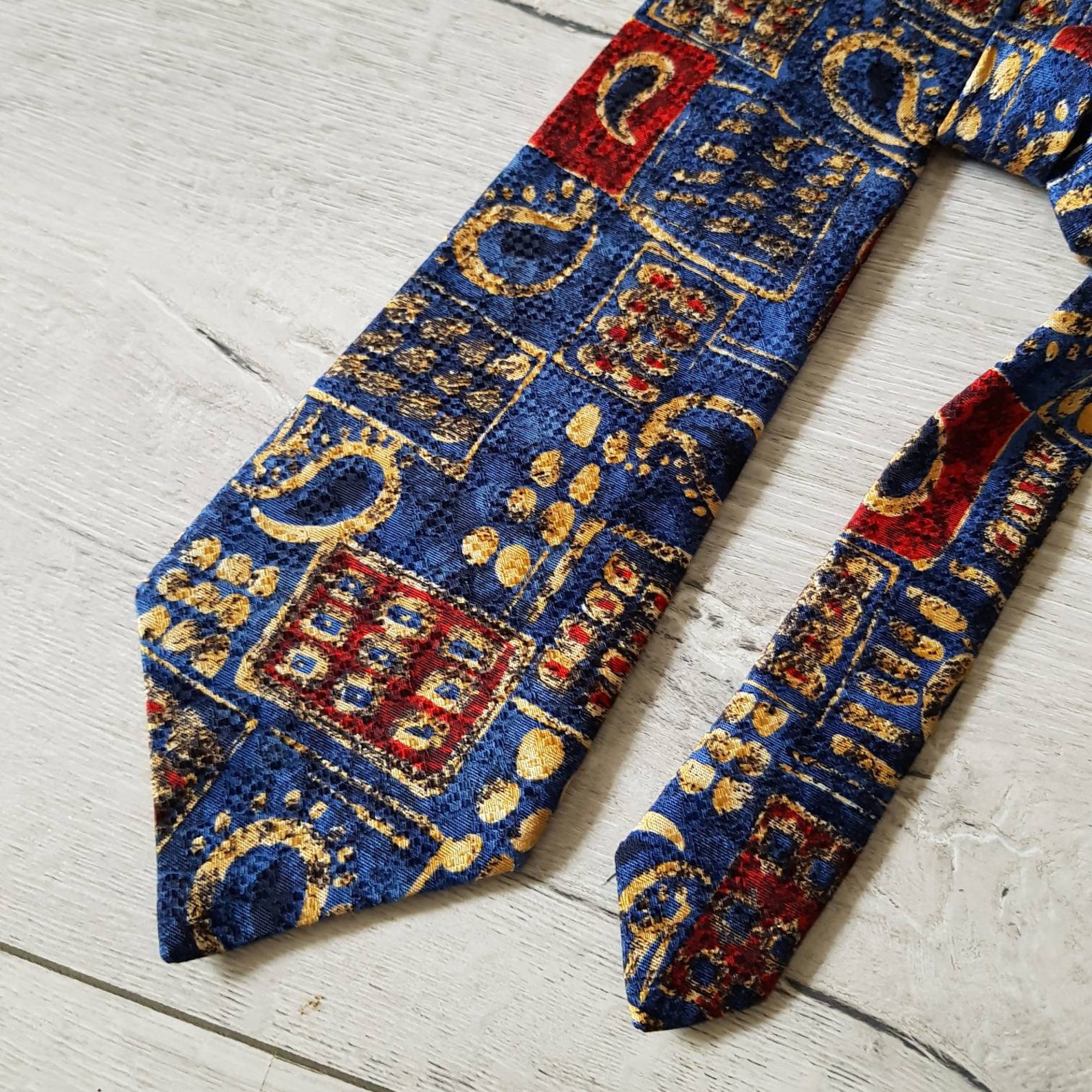 Silk Paisley Ties for Men Wide Necktie Printed Floral Abstract - Etsy