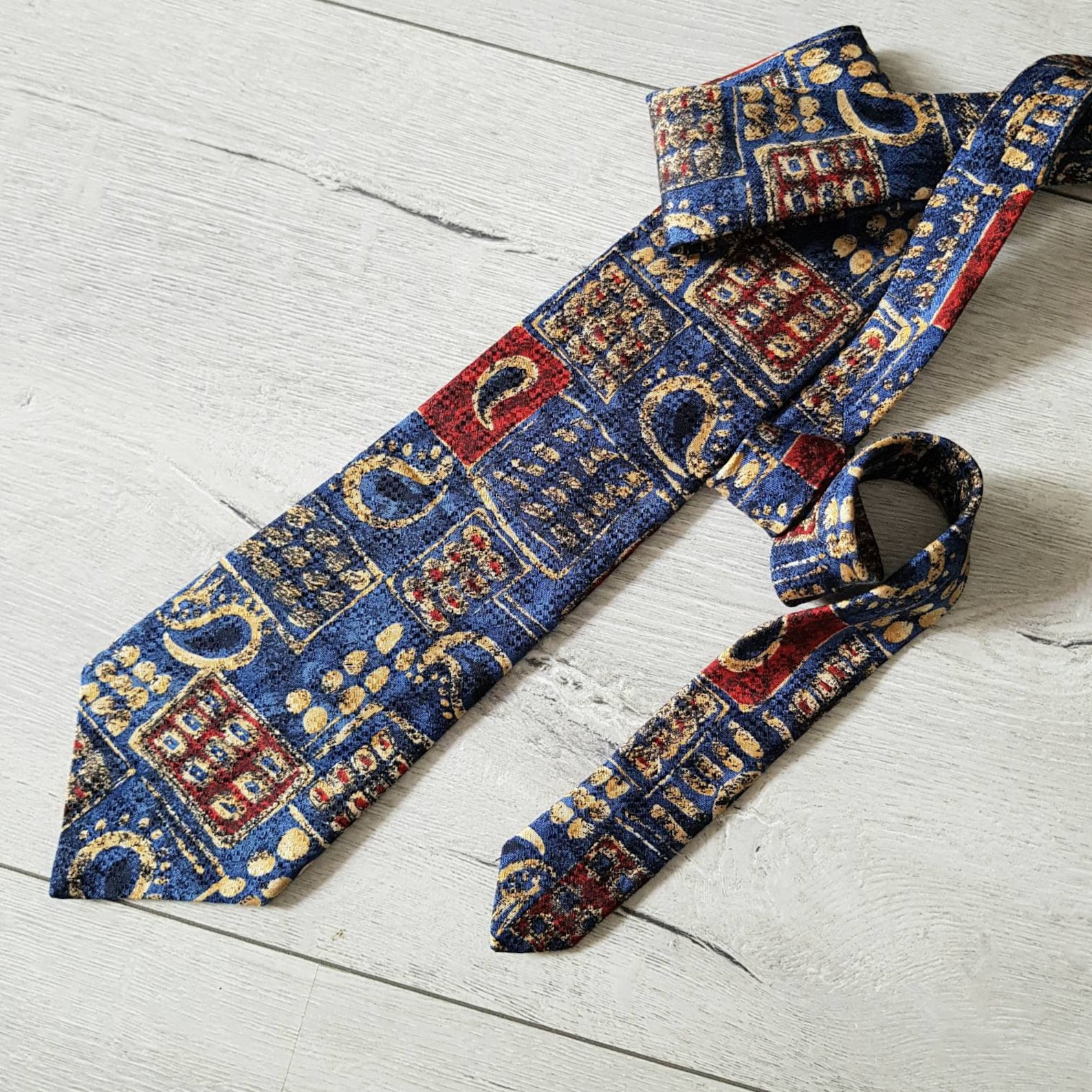 Silk Paisley Ties for Men Wide Necktie Printed Floral Abstract - Etsy
