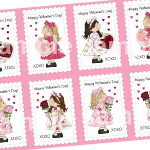 INSTANT DOWNLOAD - Printable Valentines - Eight Mini Cards (4 With ...