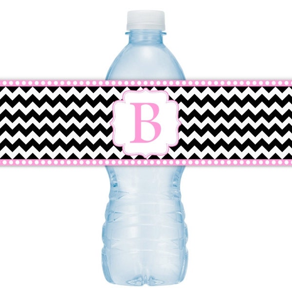 Chevron Water Bottle Labels - Etsy