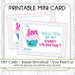 Cute Cupcake Valentine's Day Printable Cards, Valentine Mini Cards, DIY ...